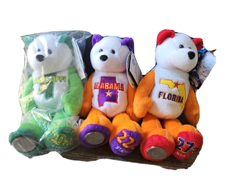 Lot of 3 State Quarter Coin Bears AL/MS/FL Limited Treasures | eBay