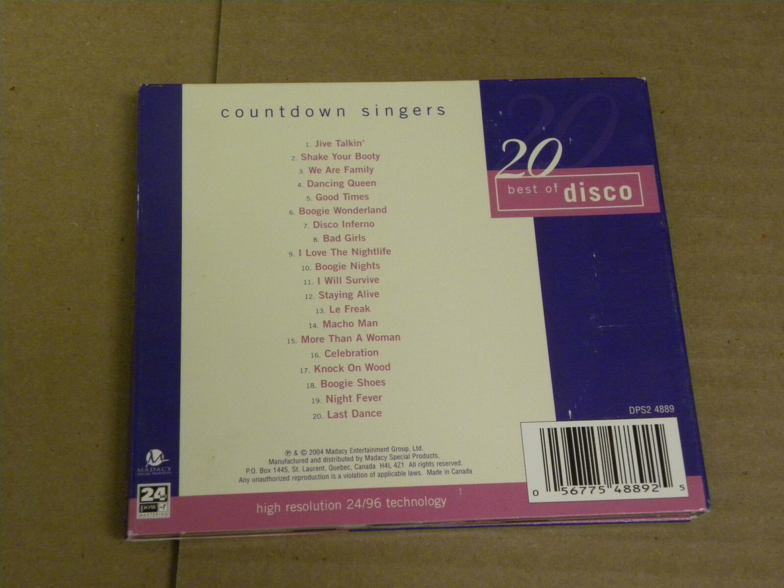 20 Best of Disco by The Countdown Singers (CD, Jan-2004, Madacy ...