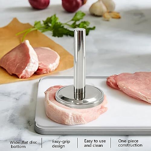 Meat Tenderizer Hammer Meat Pounder Flattener Stainless Steel Kitchen ...