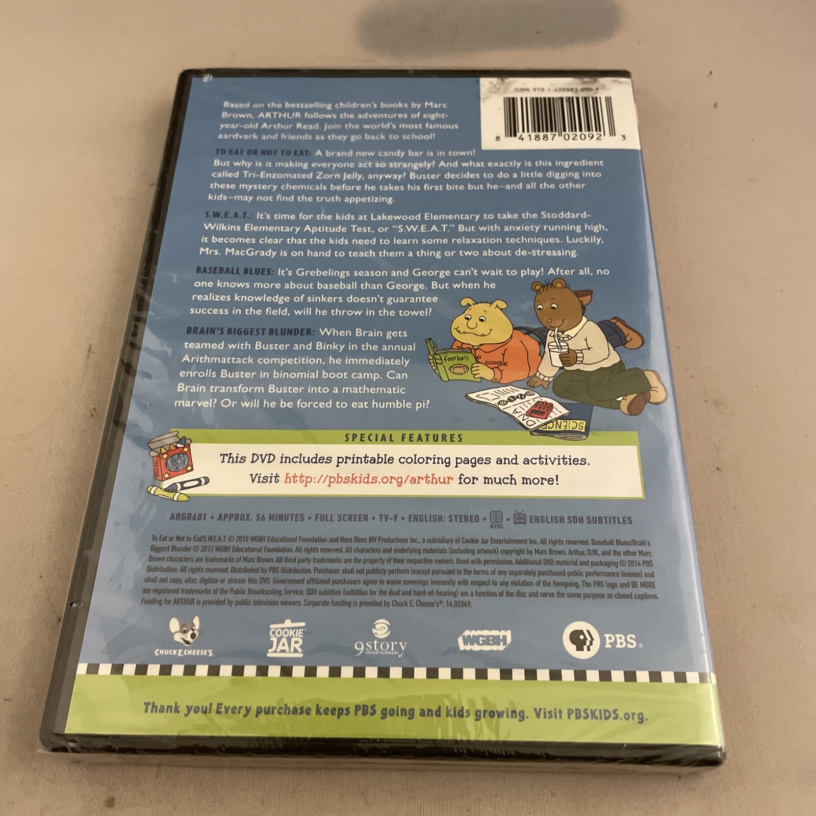Arthur Goes Back to School (DVD, 2014, PBS Kids) Animated NEW SEALED ...