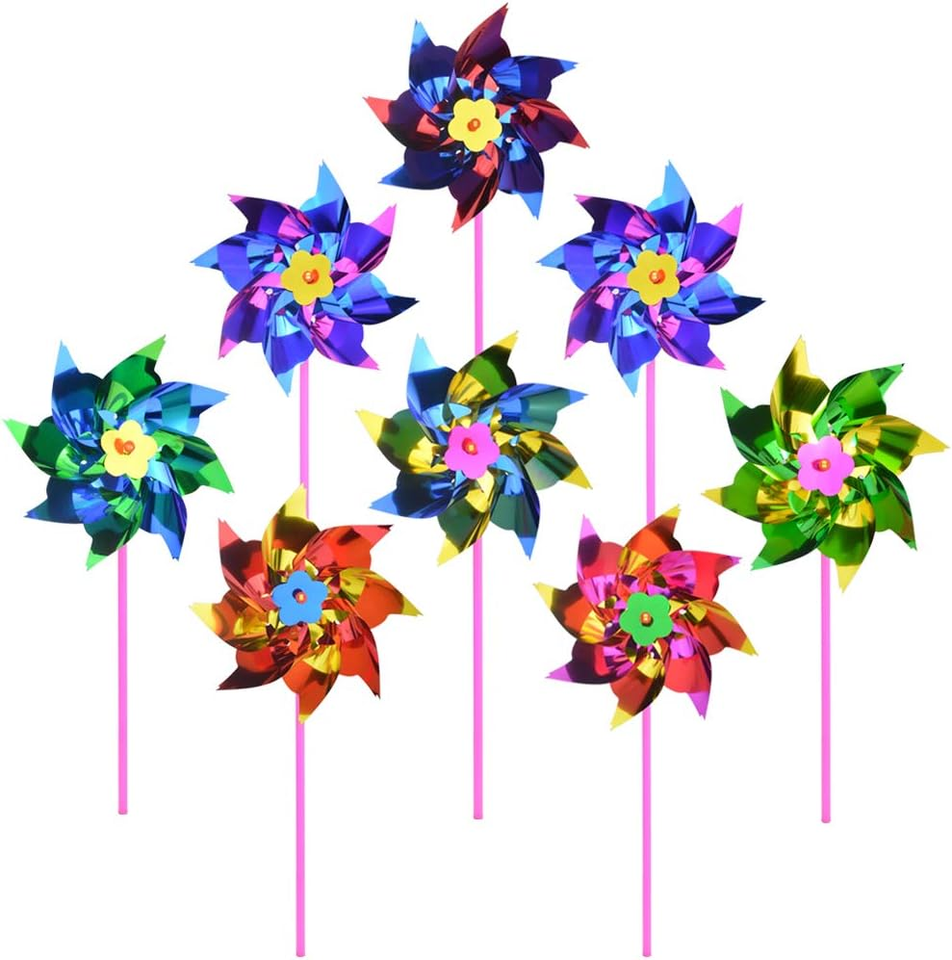 50Pcs Plastic Rainbow Pinwheel,Windmill Party Pinwheels DIY Pinwheels ...