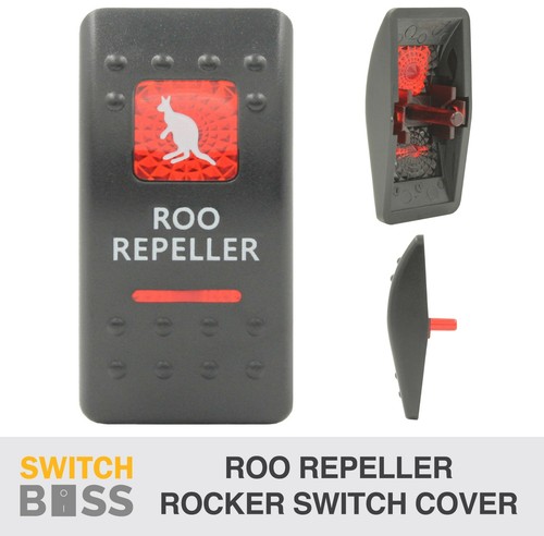 Rocker Switch Cover Only ROO REPELLER suit Red LED Caravan Marine Boat ...