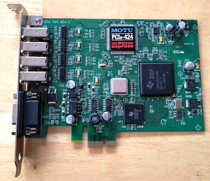 MOTU PCIe-424 PCI Express Audio Board AudioWire Sound Card Interface | eBay