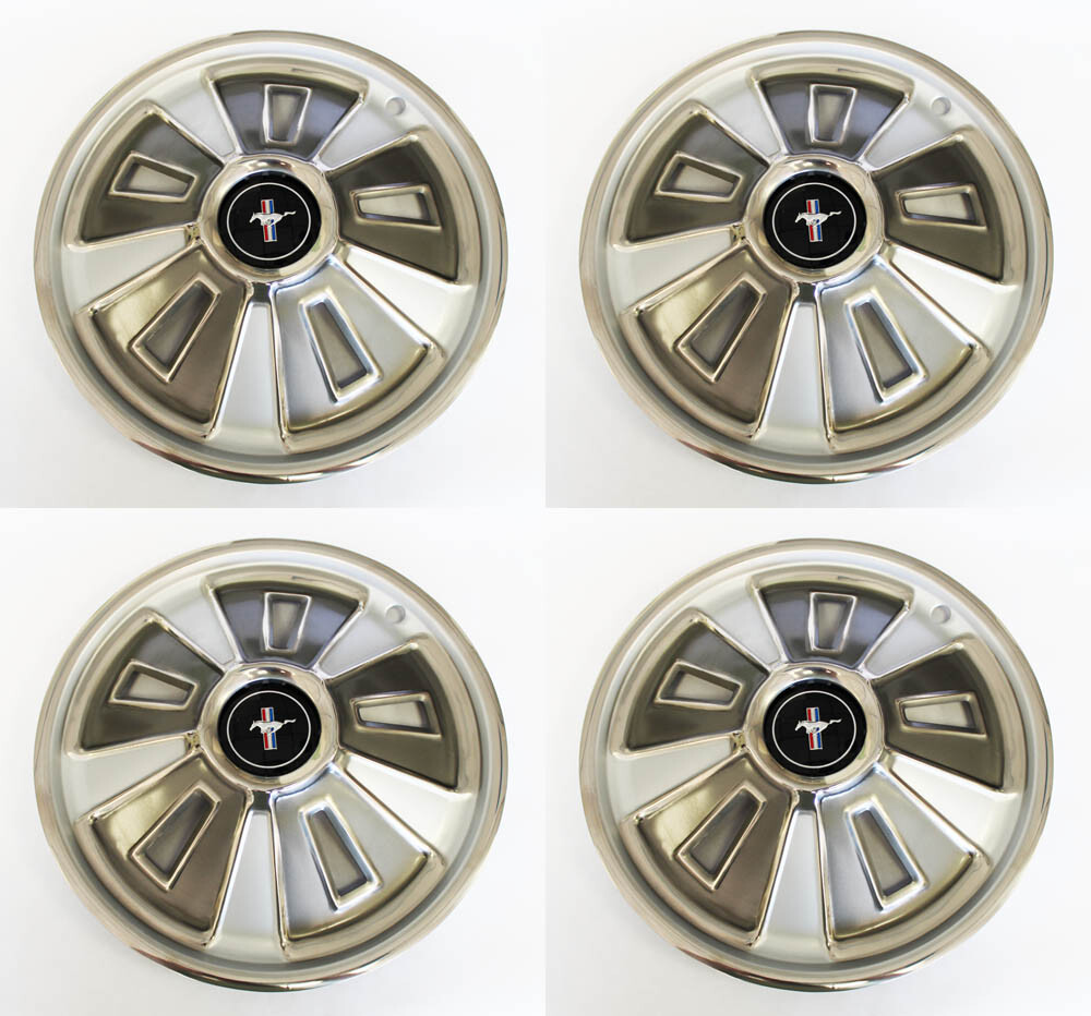 NEW! 1966 Mustang 14" Standard Hub Cap Set of 4 - Wheel Covers | eBay