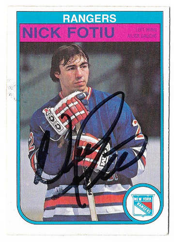 1982-83 O-PEE-CHEE #222 NICK FOTIU-AUTOGRAPHED-EX-FREE USA SHIP | eBay