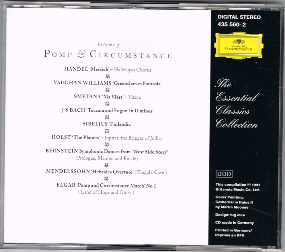 The Essential Classics Collection Volume 5 - Pomp & Circumstance (CD ...