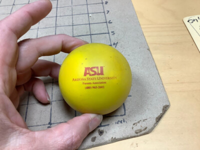 Squeezable Stress Reliever: BALL - yellow - ARIZONA STATE UNIVERSITY | eBay