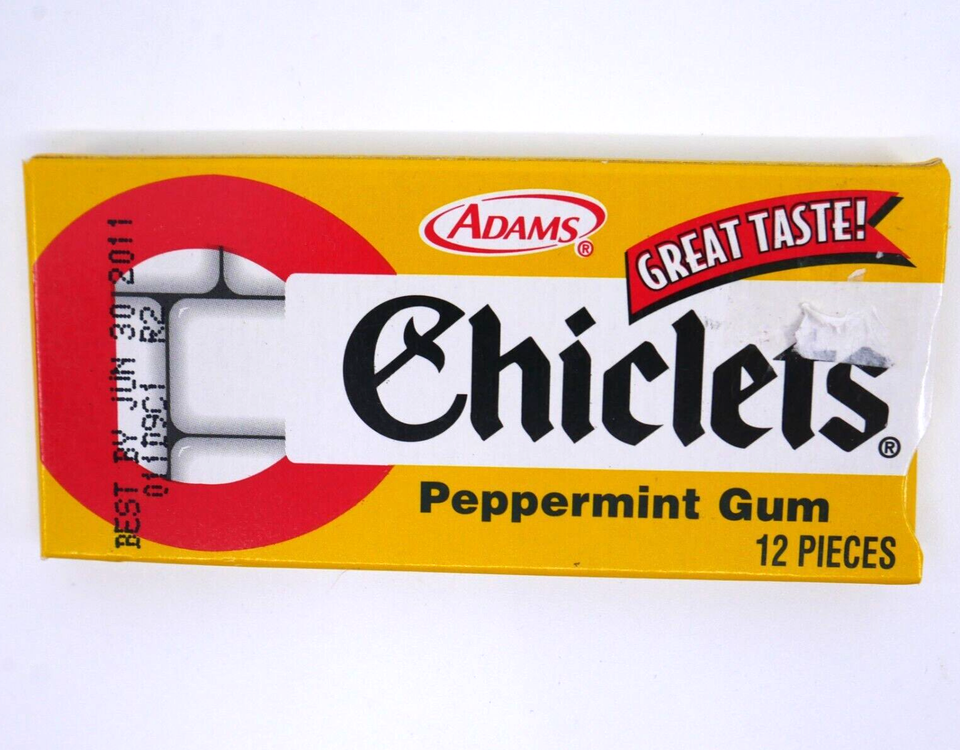 Chiclets Chewing Gum PEPPERMINT ADAMS OPENED/Unsealed pack**COLLECTIBLE ...