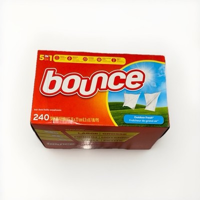 Bounce Dryer Sheets Laundry Fabric Softener, Outdoor 240 Count (Pack of ...