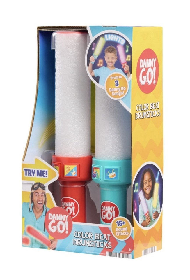 Danny Go! Color Beat Drumsticks Light Up Musical Toy Glow Sticks IN ...