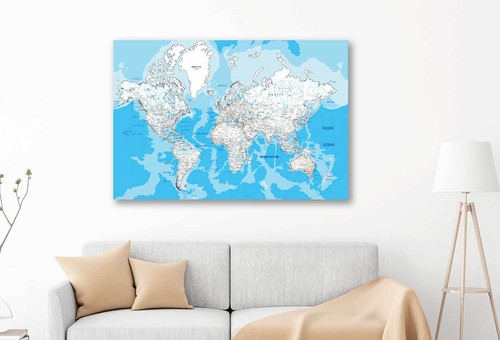 World Road Map with White Labeling Vector Art Plastic Poster Ready to ...