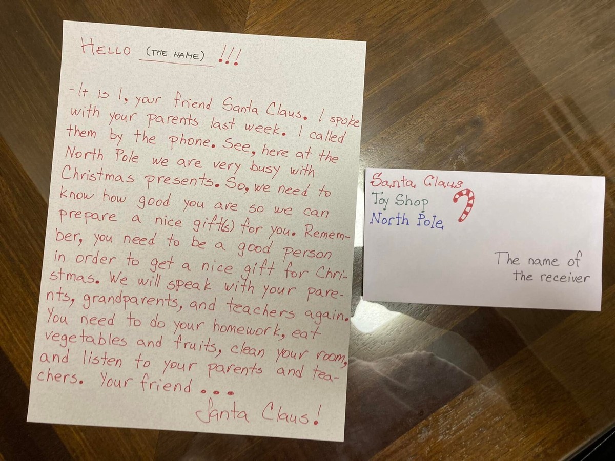 Santa Handwriting