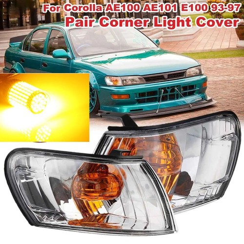 LED Front Side Marker Corner Turn Signal Lamps For Toyota Corolla AE100 ...