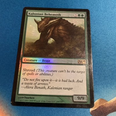 MTG Magic the Gathering Kalonian Behemoth (188/257) Magic 2010 LP FOIL ...