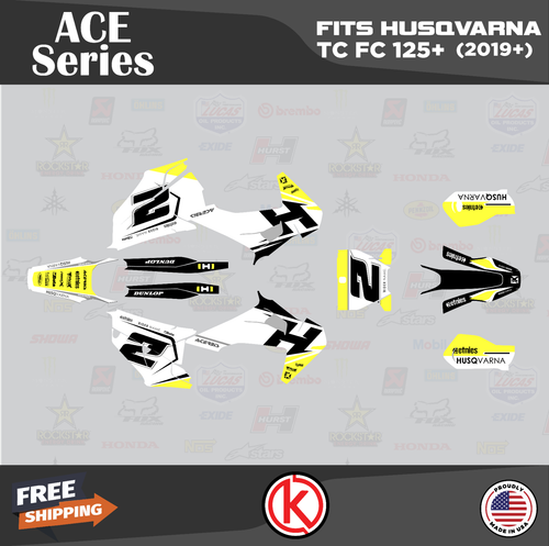 Graphics kit for Husqvarna TC125 TC250 FC250 FC350 FC450 2019-2022 Ace ...