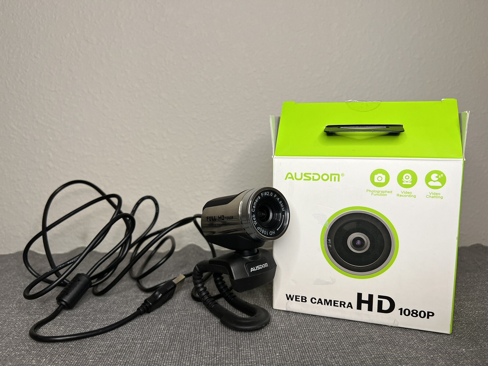 AUSDOM AW615 1080p PC WebCam 12MP with Built-in Mic 753210163347| eBay