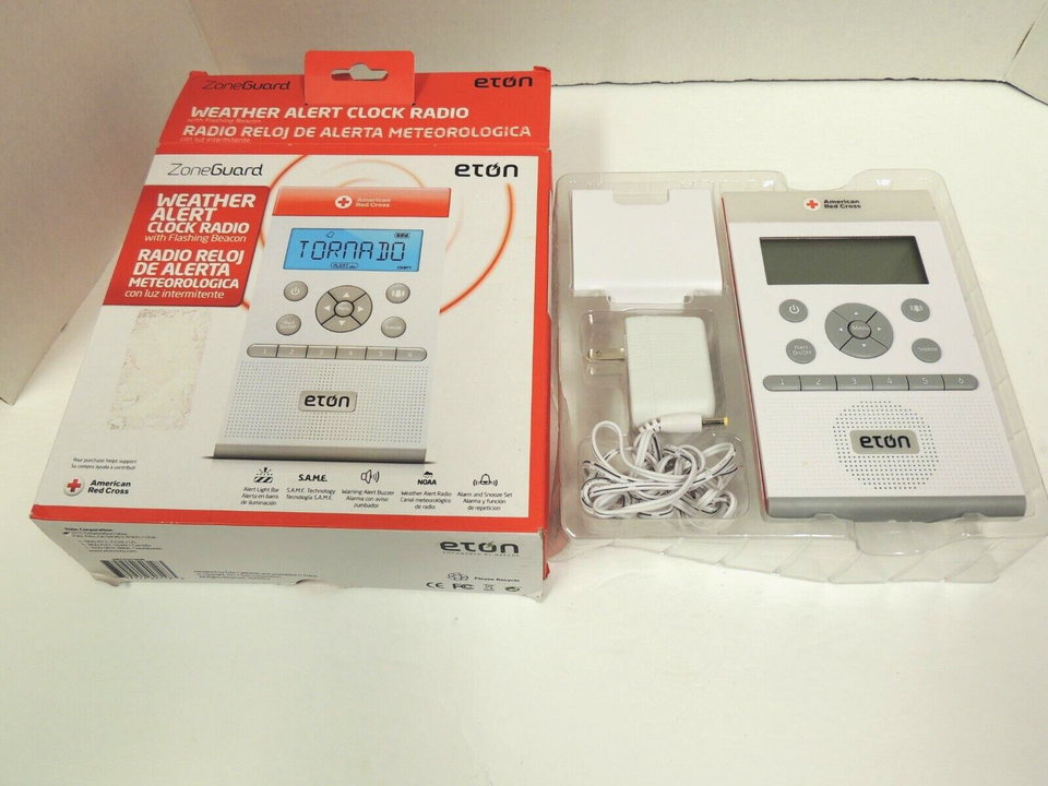 Eton American Red Cross ZoneGuard NOAA Radio Weather Alert Radio Tested ...