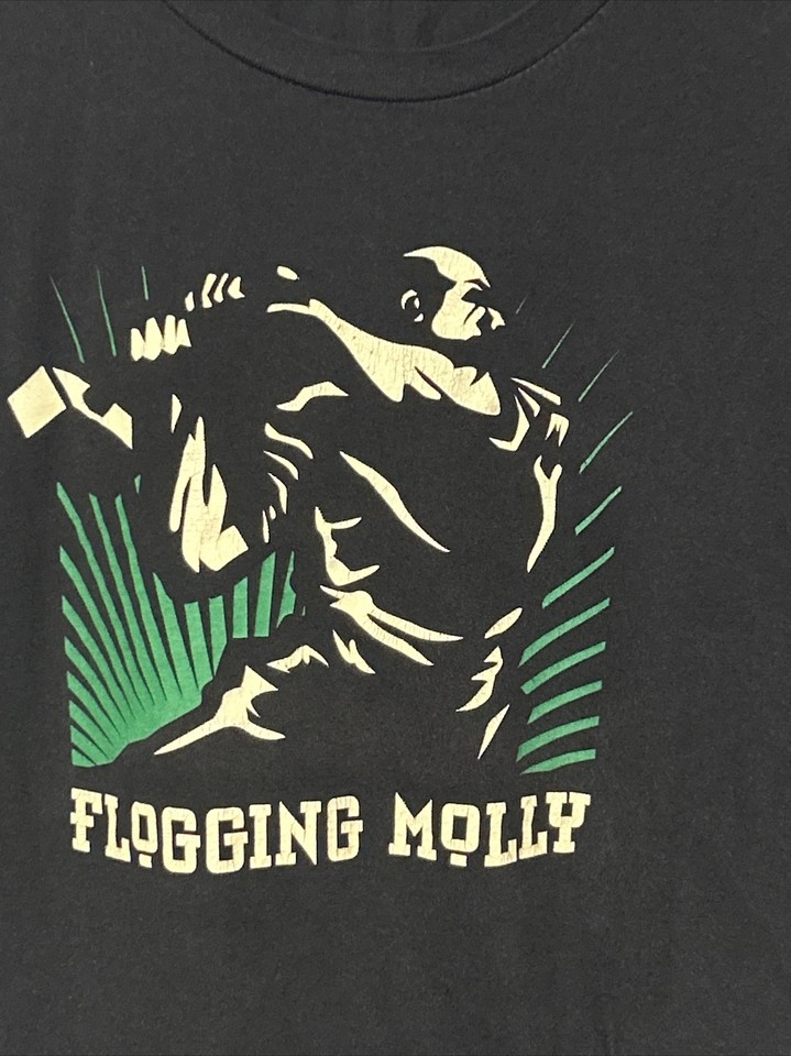 FLOGGING MOLLY Celtic Punk Rock Music Hammer Man Graphic T-Shirt Adult ...