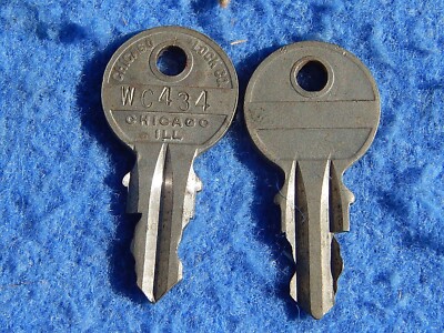 Wurlitzer Key WC 434 - Chicago Lock - wall box or cash box key ...