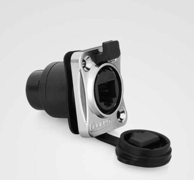 CNLInko RJ45 Ethernet Connector, Panel Mount Receptacles YT-RJ45-JSX-16 ...