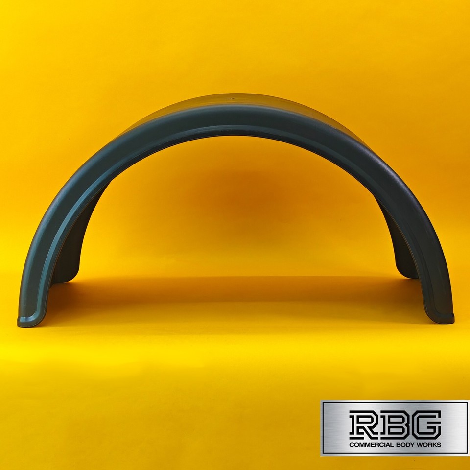 Twin Wheel Mudguard Round Plastic 860X450mm Black Domar for Trucks ...