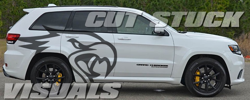 FOR JEEP Huge Decal CAST vinyl KIT HELLCAT TRACKHAWK HAWK | eBay