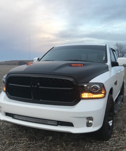Dodge Ram Classic 1500 Sport Ram Hood Vent Led Lights (2009-2019) | eBay