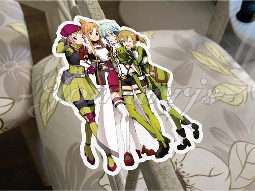 Sword Art Online Anime Asuna Lisbeth Silica Sinon Group Custom Sticker ...