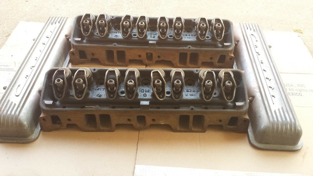 1958 Chevy 283 Cylinder Heads 3748772 Corvette Dual Quads Both Dated B ...