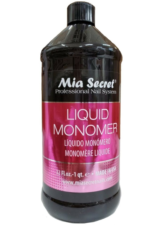 Mia Secret Liquid Monomer 1oz / 2oz / 4oz / 8oz / 16 oz /32 oz -CHOOSE ...
