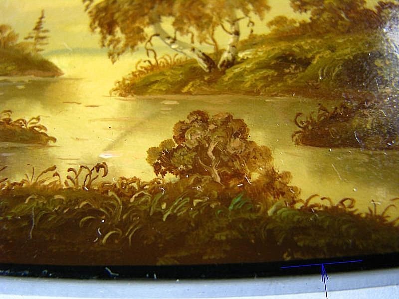 SOVIET RUSSIAN PAPER MACHE LACQUER SNUFF BOX SNUFFBOX Fedoskino ...