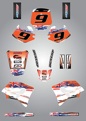 Custom graphics for KTM 65 SX 1998 - 2001 AUSSIE PRIDE style full ...