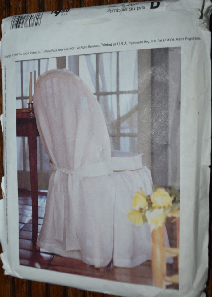 McCall's 8036 HOME DECORATING ESSENTIALS CHAIR COVERS UNCUT | eBay