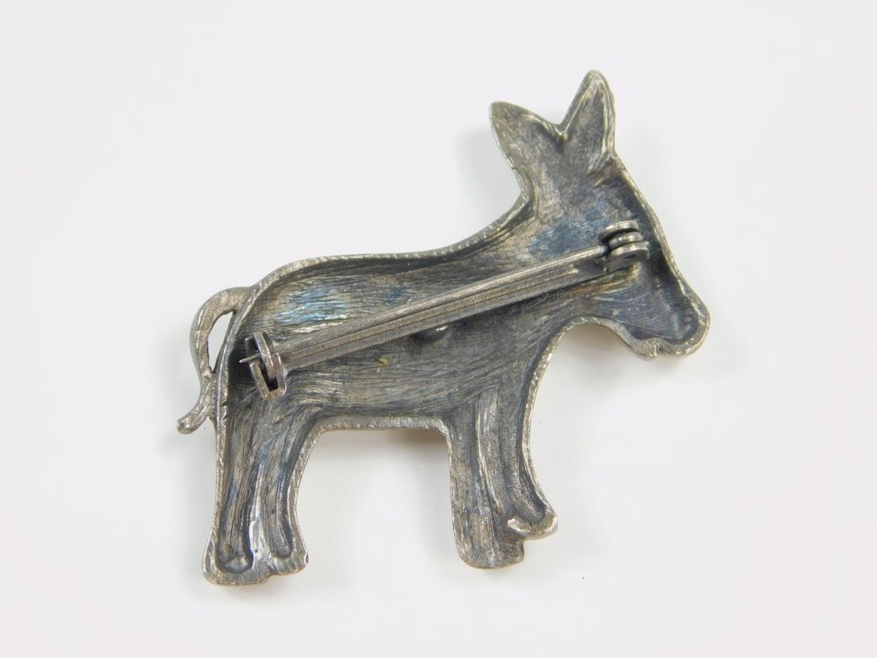 Vintage Gold Tone Marcasite Rhinestone Donkey Brooch Pin 1.5" | eBay