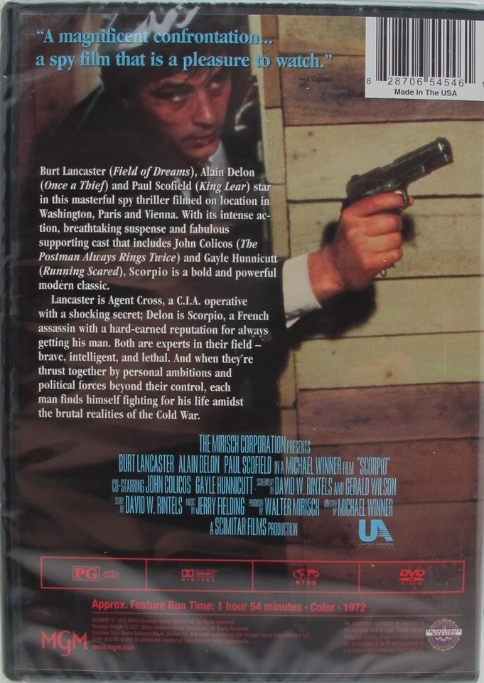 Scorpio DVD; MGM Entertainment with Burt Lancaster | eBay