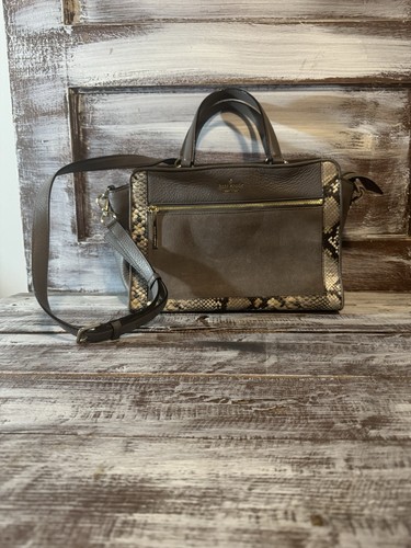 Kate Spade Brown And Snake Print Bag EUC | eBay