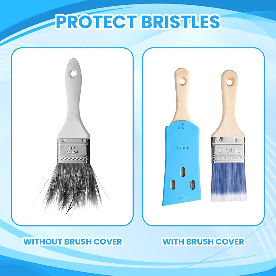 3 Pack Paint Brush Protector Covers – Protects Bristles & Keeps Shape ...