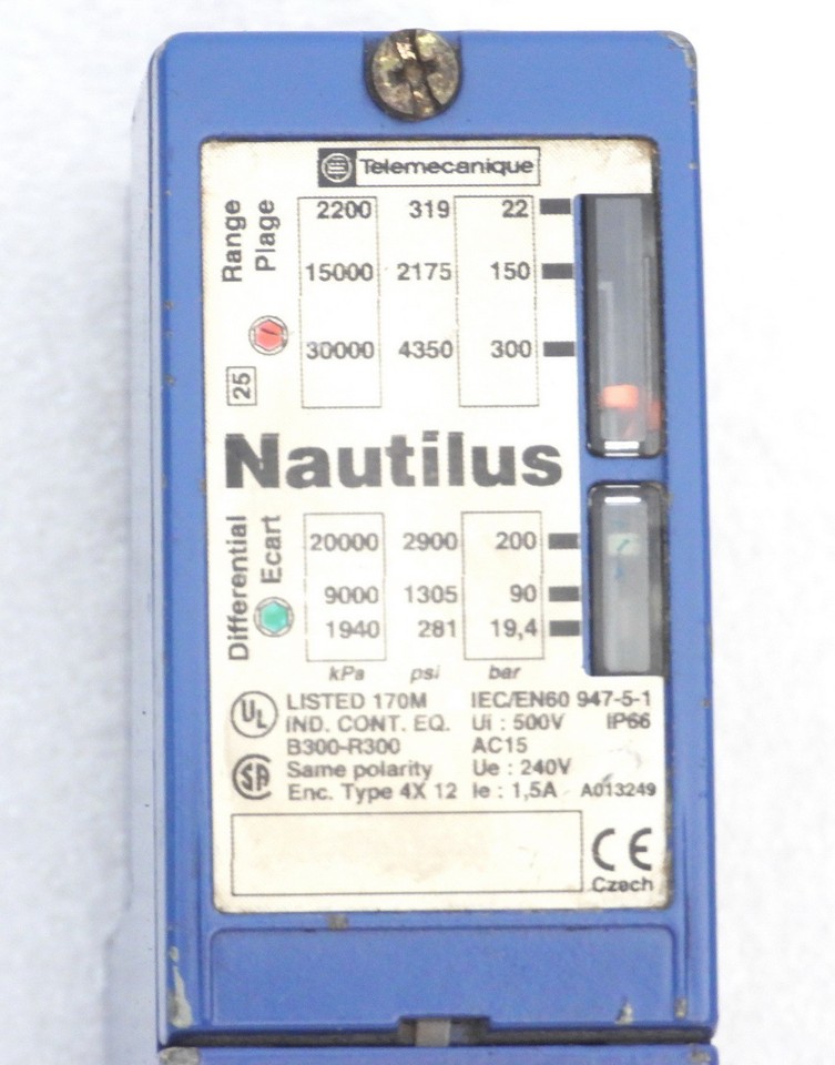 TELEMECANIQUE NAUTILUS XMLB300D2S11 ELECTROMECHANICAL PRESSURE SWITCH ...
