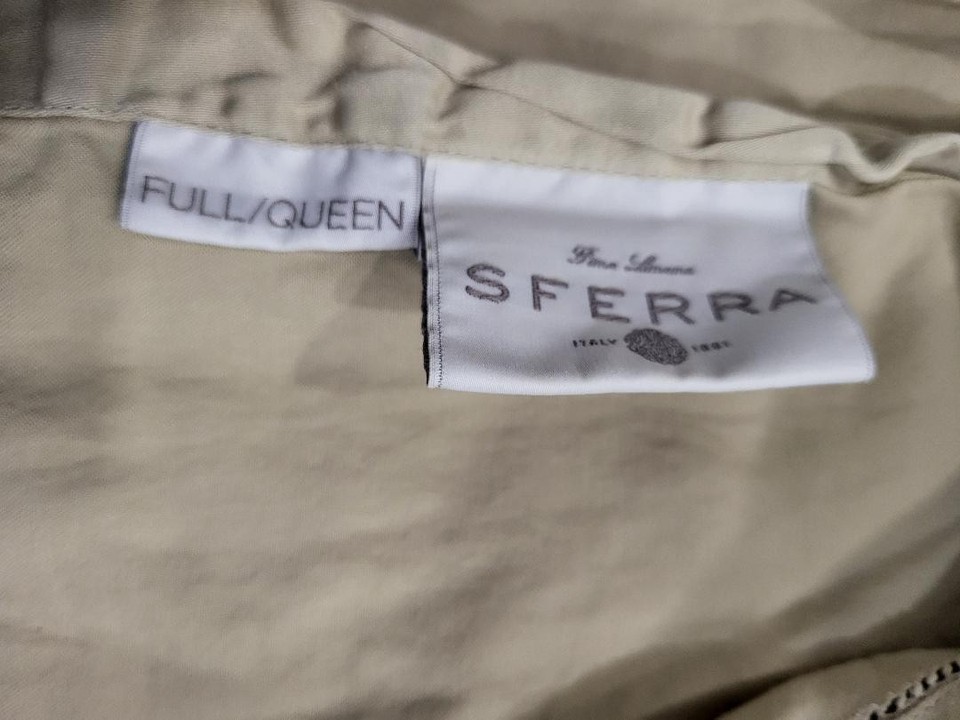 SFERRA Fiona full/queen Flat Sheet made in Italy pima cotton in Sand | eBay