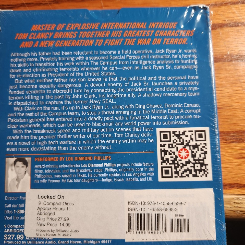 Jack Ryan : Locked On by Tom Clancy (2012, Compact Disc, Abridged) NEW ...