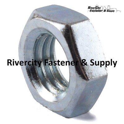 (1) 9/16-18 Hex Jam / Thin / Half Nuts Steel 9/16x18 Nut 9/16 x 18 Fine ...