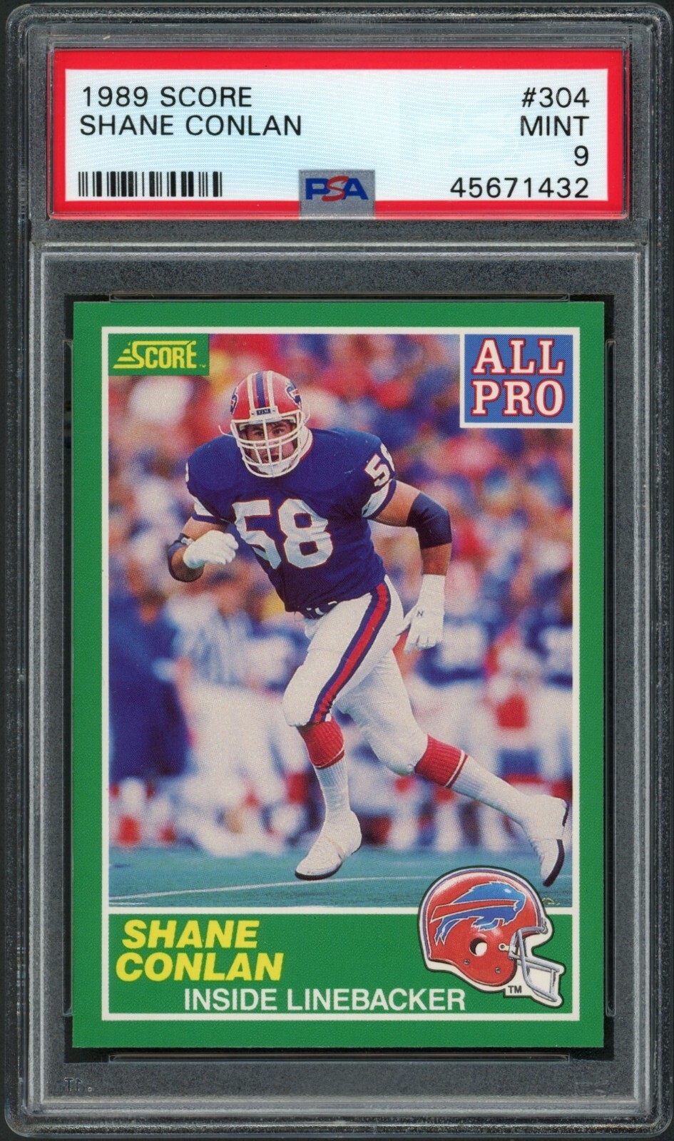 1989 Score Shane Conlan #304 All Pro - Buffalo Bills - PSA 9 | eBay