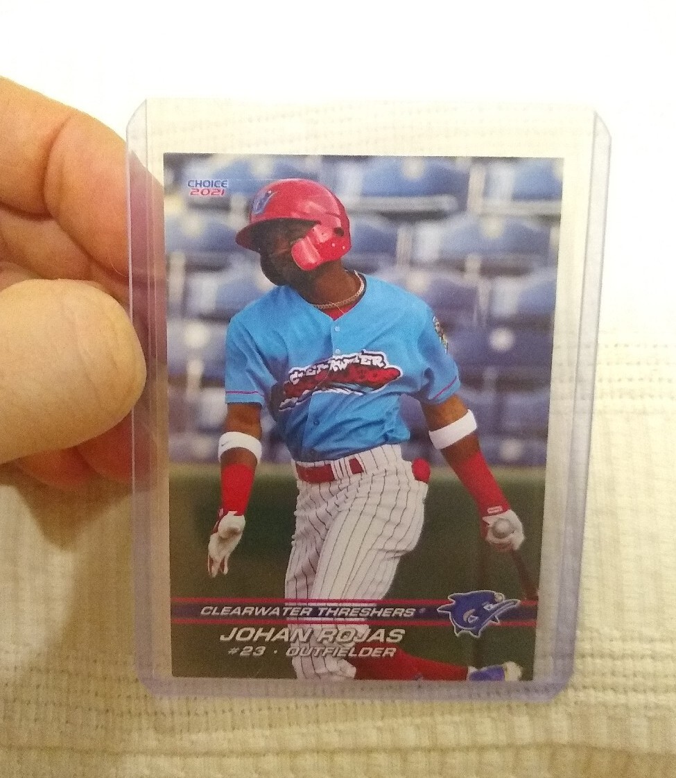 Johan Rojas 2021 Clearwater Threshers Rookie Rc Team Card Phillies ...