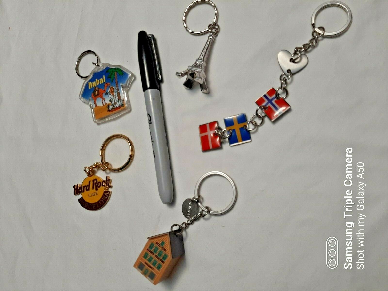 Norway Finland Barcelona Hard Rock Cafe Eiffel Tower EUROPE KEYCHAIN ...