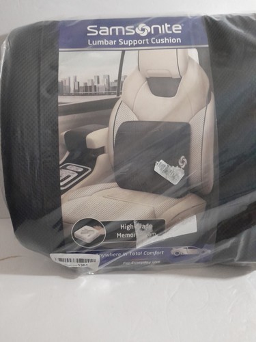 Samsonite Lumbar Support Cushion Black Automotive High Grade Memory ...