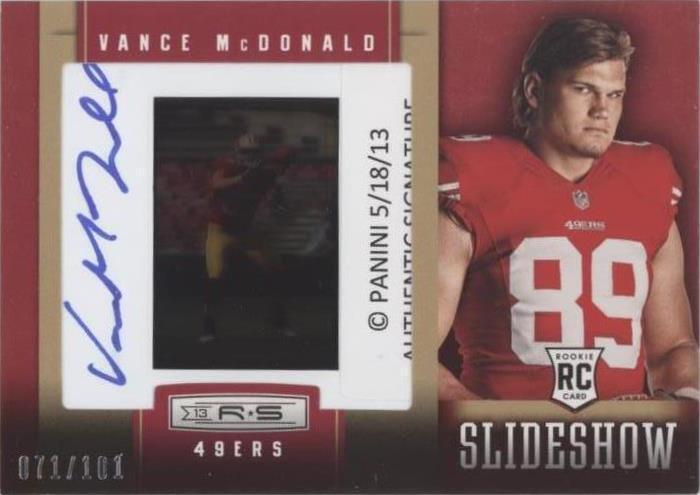 2013 Panini Rookies & Stars - Slideshow Vance McDonald #39 Rookie ...