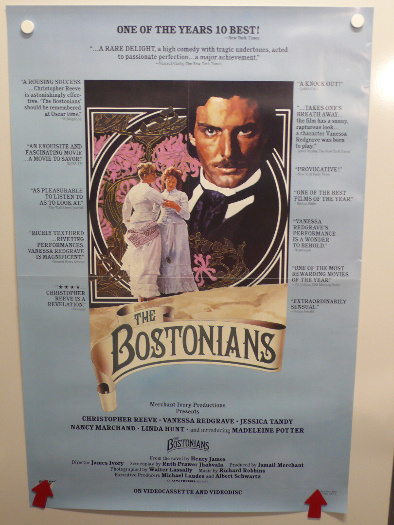 THE BOSTONIANS Christopher Reeve VANESSA REDGRAVE Home Video Poster ...