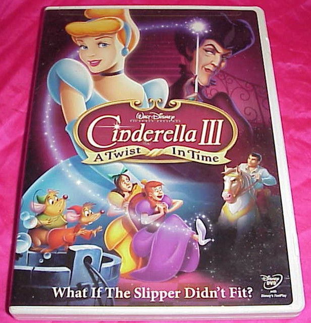 Cinderella III: A Twist in Time (DVD, 2007) 3 Princess DISNEY MOVIE ...