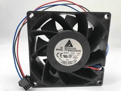 1 pcs DELTA Fan FFB0824EHE fan DC24V 0.75A 8038 8CM 3 wire cooling fan ...