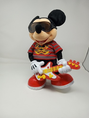 15" Rock Star Mickey Mouse Animated Singing Dancing Toy 2010 Disney ...